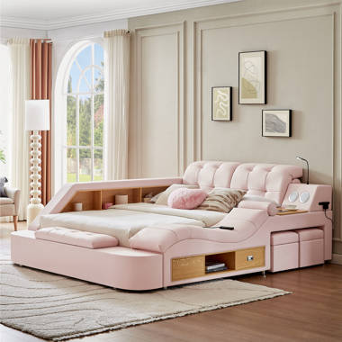 Wrought Studio Lubow Multifunctional Smart Upholstered Bed Wrought Studio Lubow Multifunctional Smart Upholstered Bed